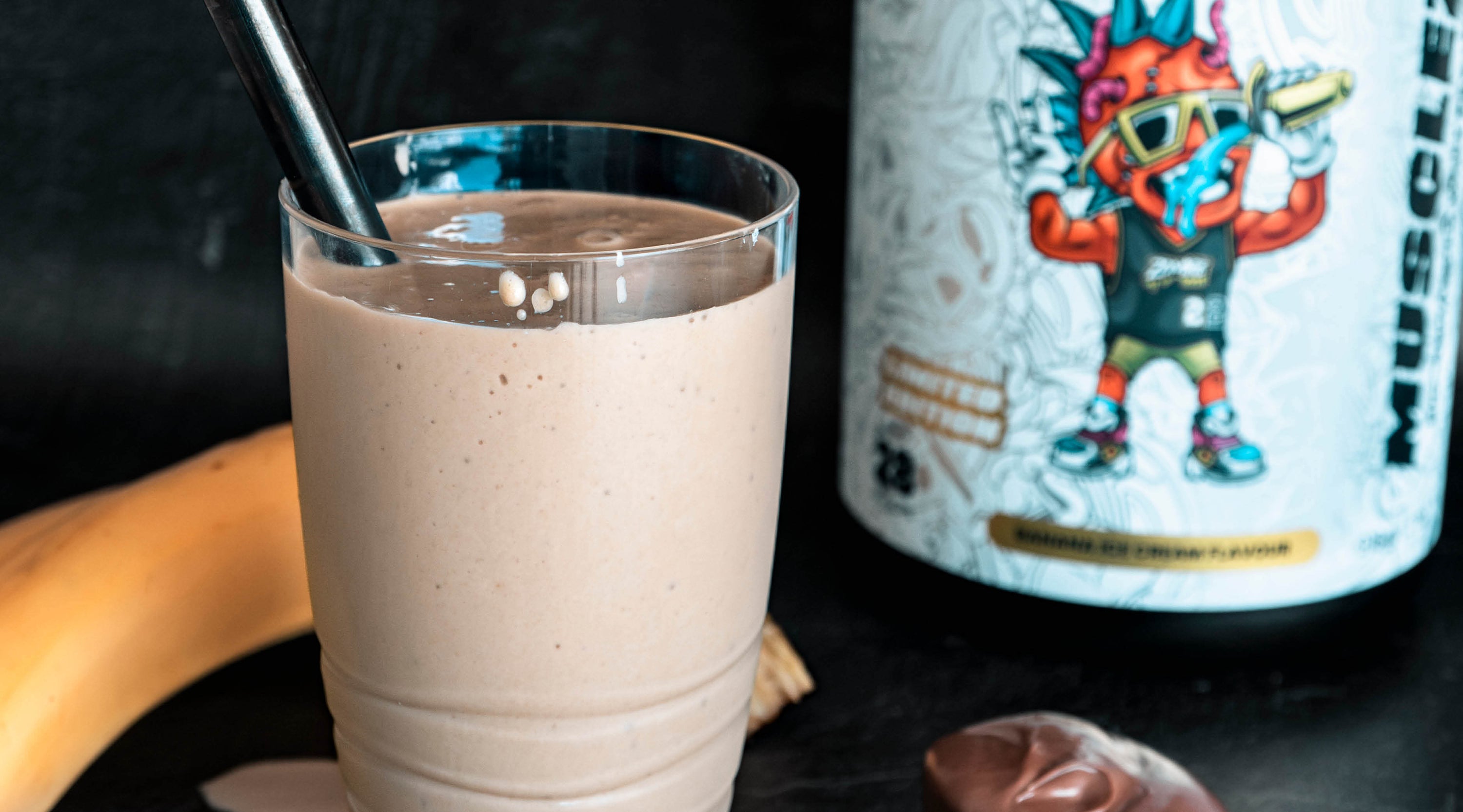 Banana Choc Pop Lean Smoothie Recipe | 26g Protein | Musclez Bio ...