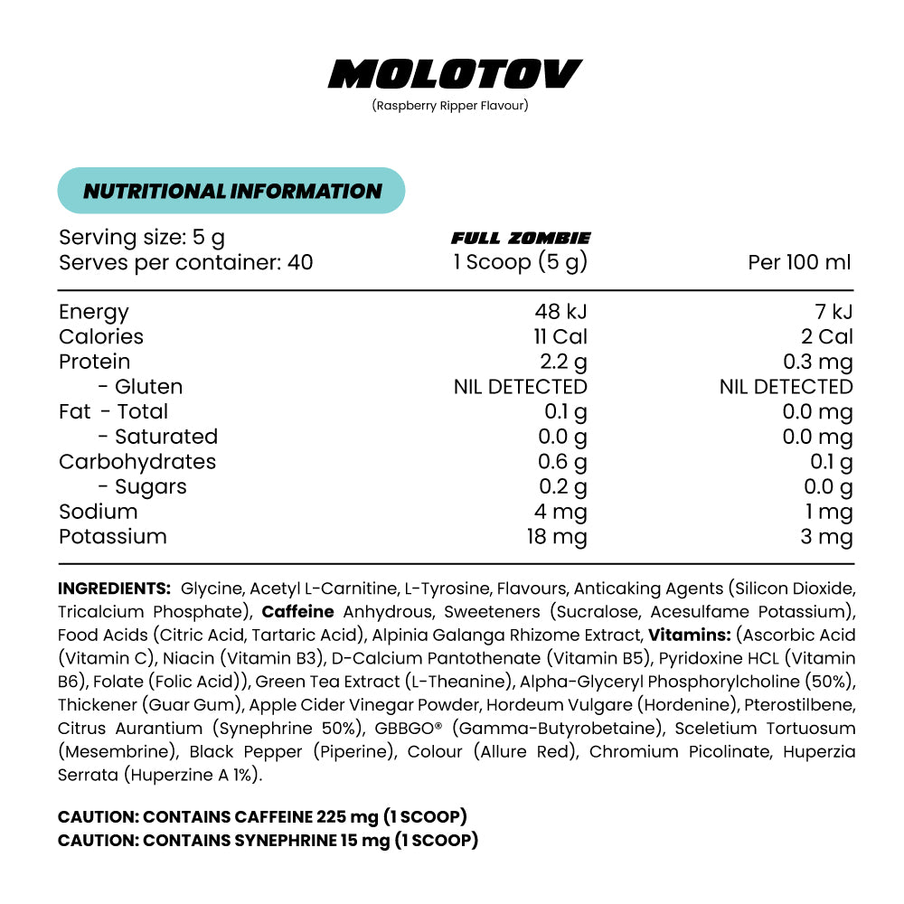 MOLOTOV Thermogenic Formula – Zombie Labs
